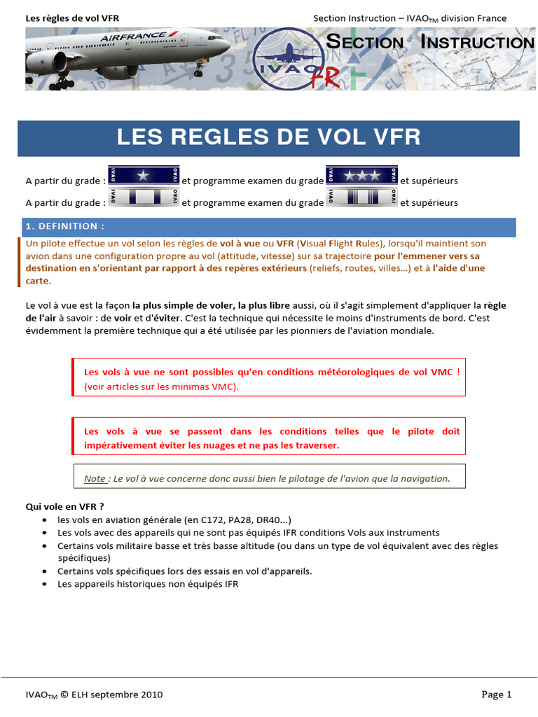 VFR Regles | PDF