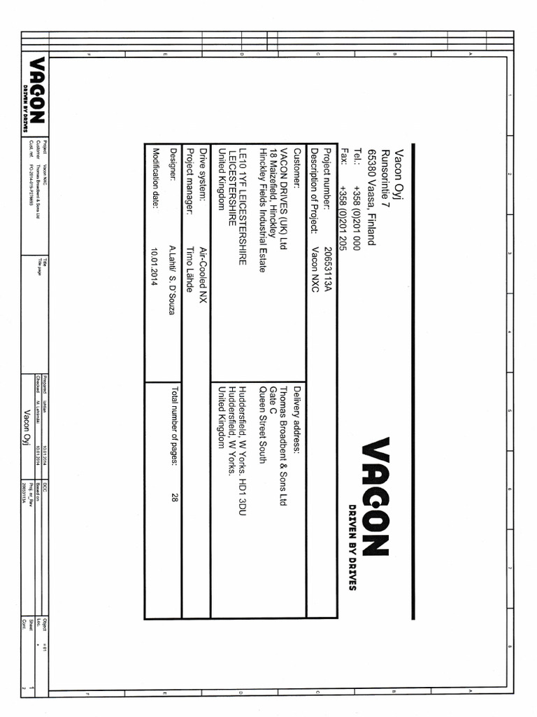 Planos Vacon NXC Centrífugas Broadbent | PDF