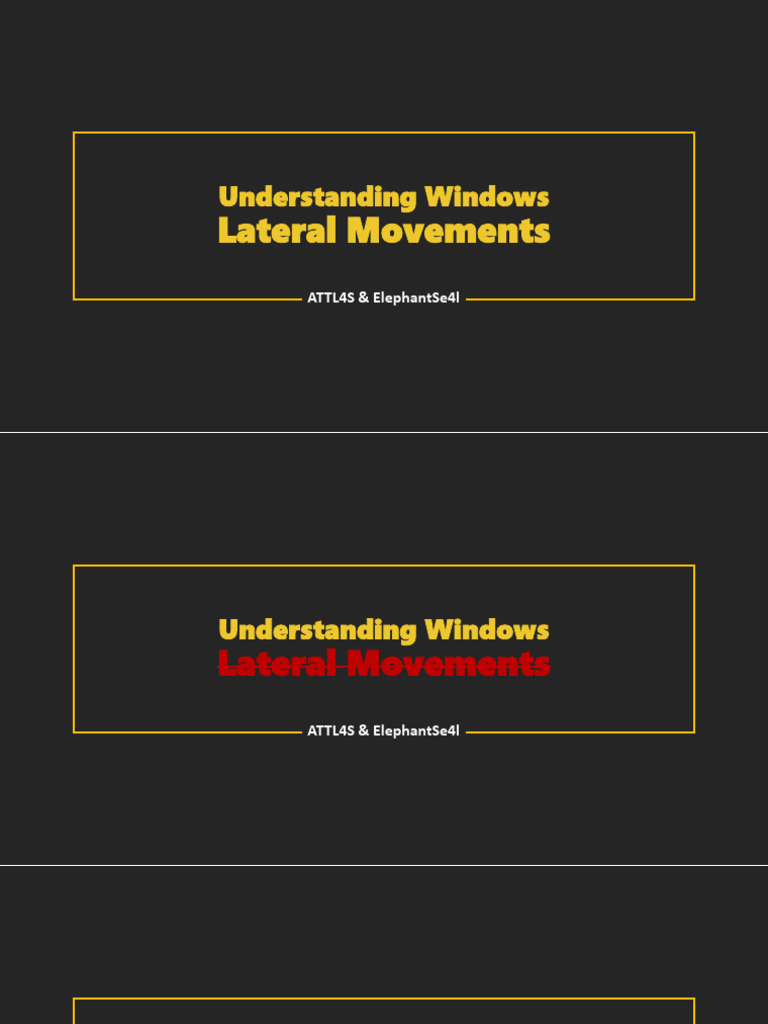 Understanding Windows Lateral Movements 2023 | PDF | Computing | Cyberspace