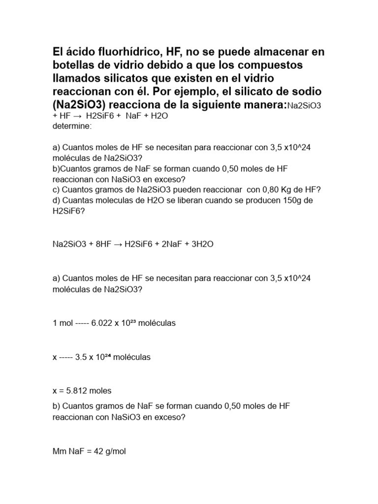 El Ácido Fluorhídrico | PDF