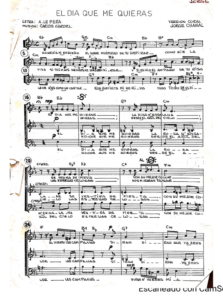 El Dia Que Me Quieras - SAB | PDF