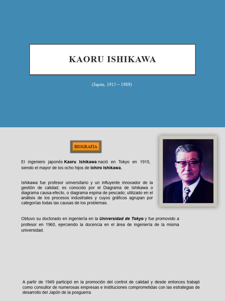 Biografía de Kaoru Ishikawa y Calidad | PDF | Calidad (comercial ...