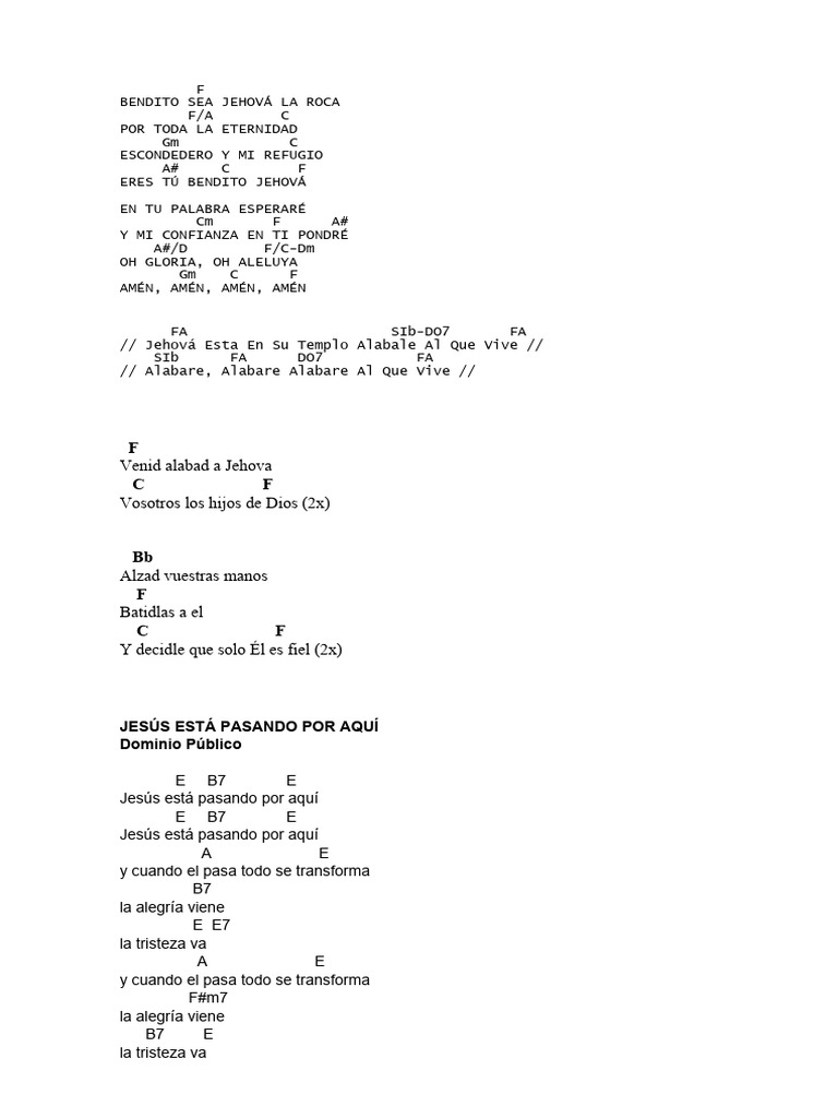 Medley Coros Bendito Sea Jehova | PDF Medley Coros Bendito Sea Jehova | PDF