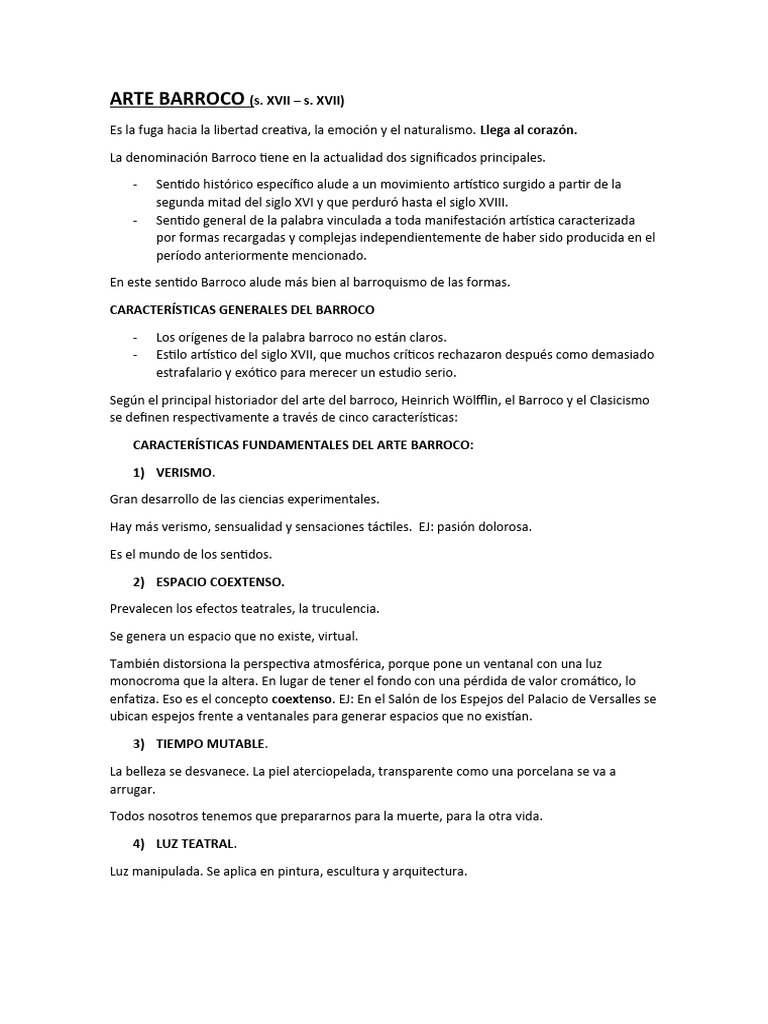 HISTORIA DEL ARTE - Barroco | PDF | Barroco | Escultura