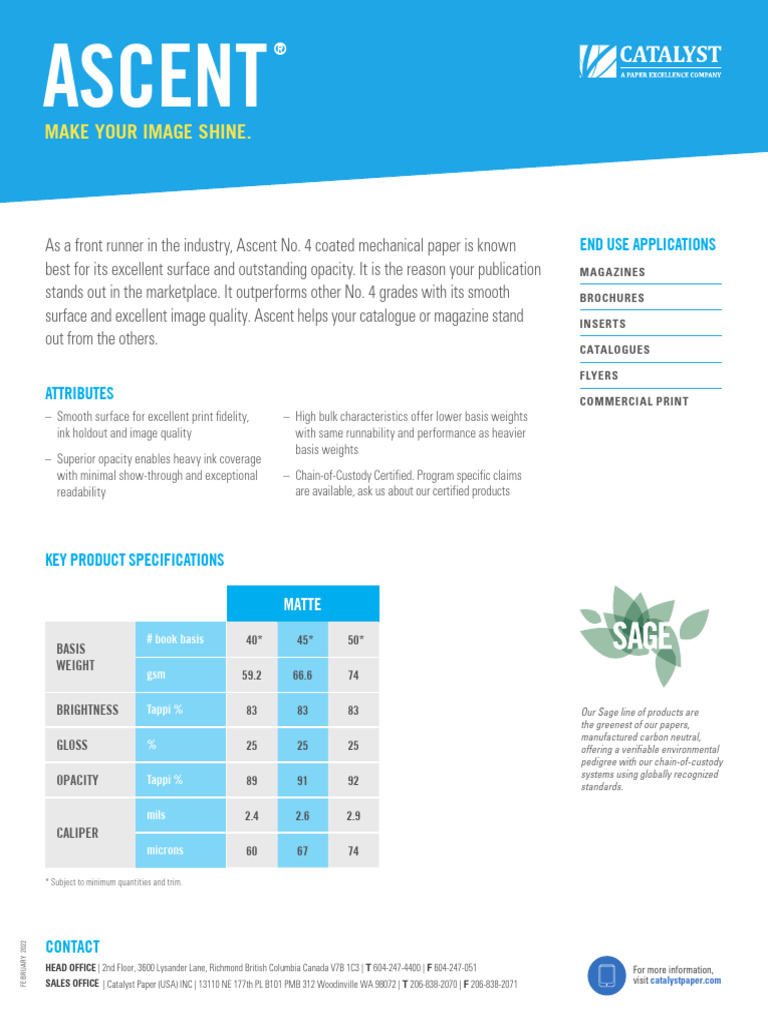 Paper Excellence - Ascent Factsheet 2022-3 | PDF