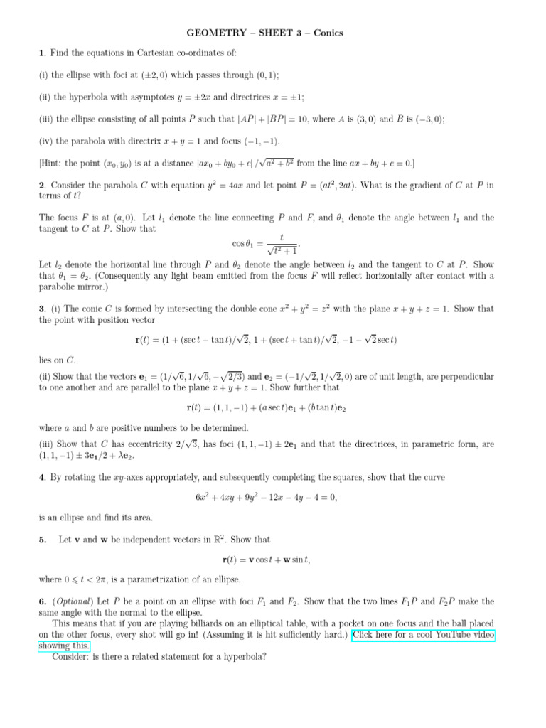 Sheet 3 | PDF | Manifold | Algebraic Geometry