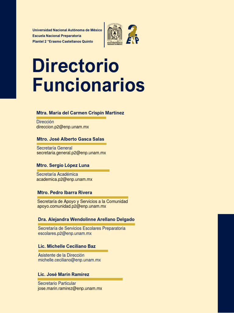 Directorio FUNCIONARIOS | PDF