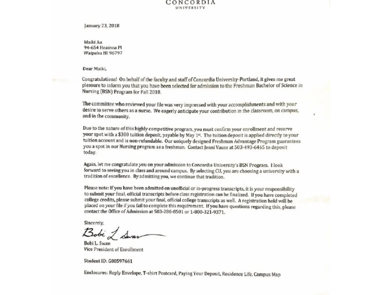 draft letter of Acceptance | PDF