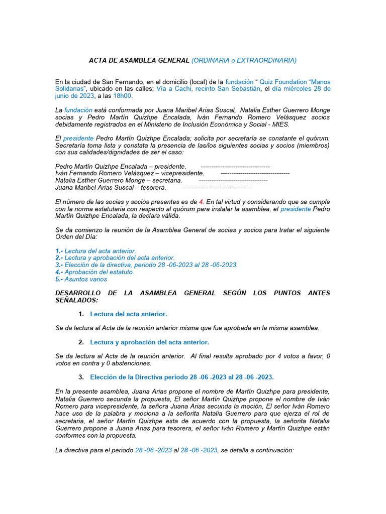 6 Modelo-De-Acta-De-Asamblea-General | PDF