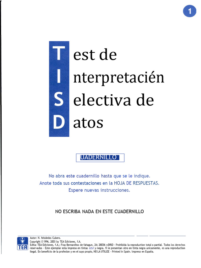 Tisd Pruebapdf | PDF