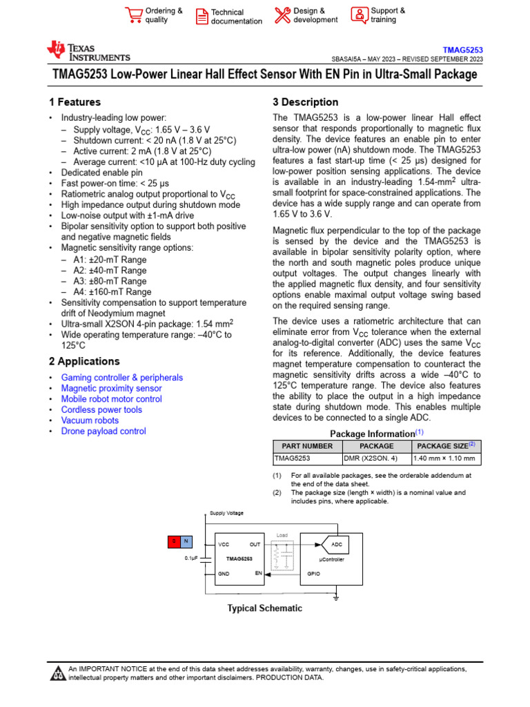 Tmag 5253 | PDF | Physical Sciences | Electric Power