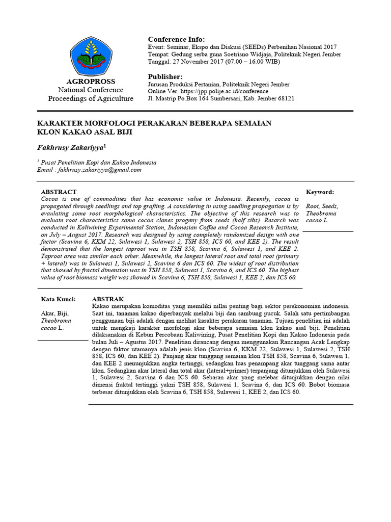 Panjang Akar Kakao | PDF | Botany | Agriculture