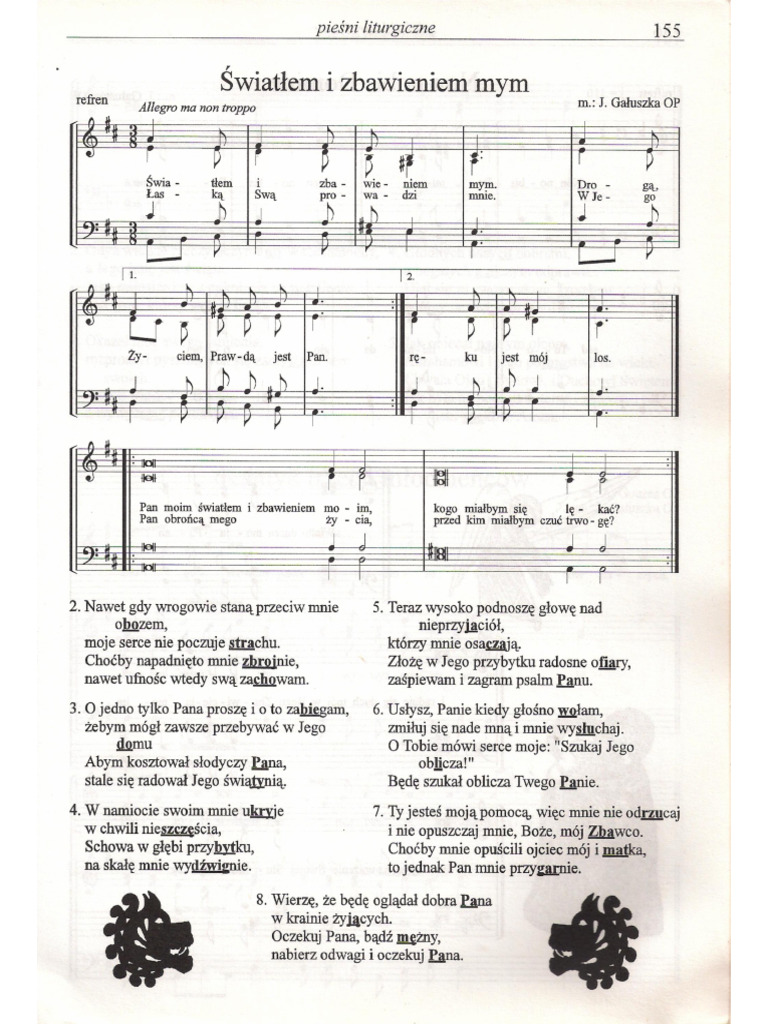 Światłem I Zbawieniem Mym (Sykulski) | PDF