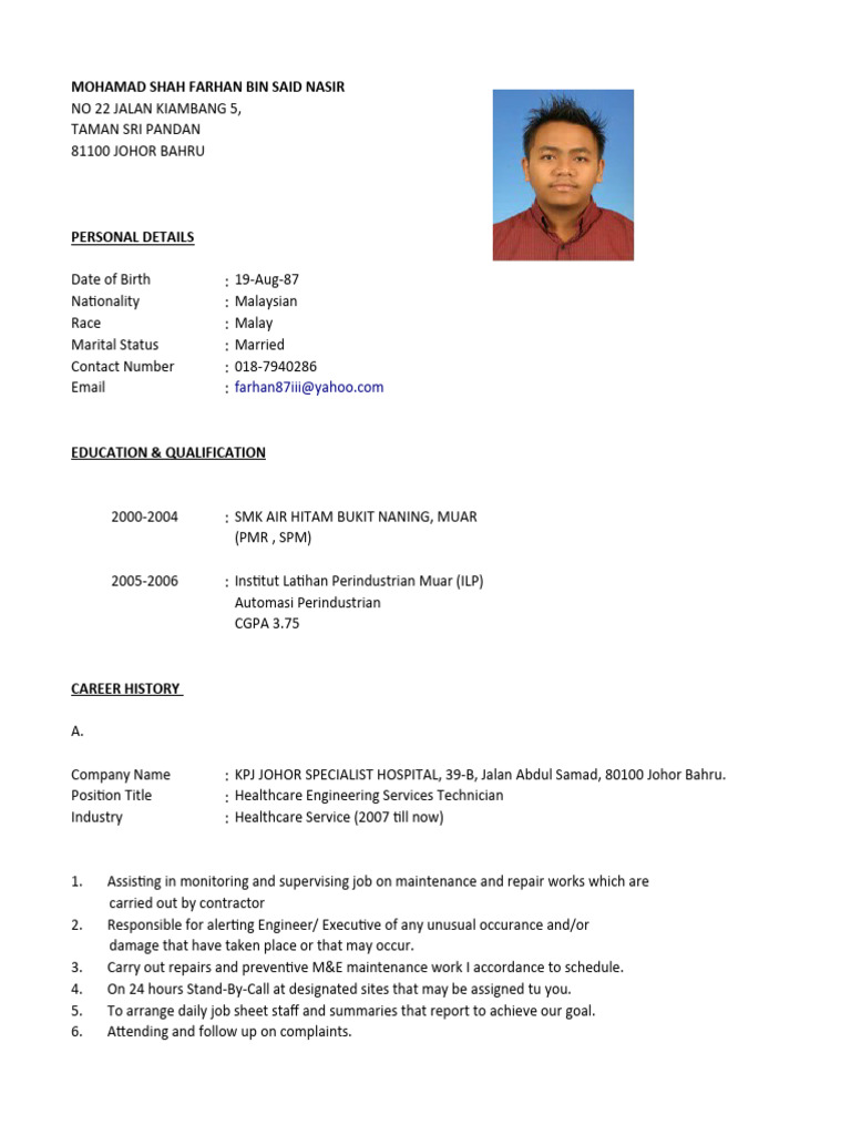 Resume Farhan 2022 | PDF