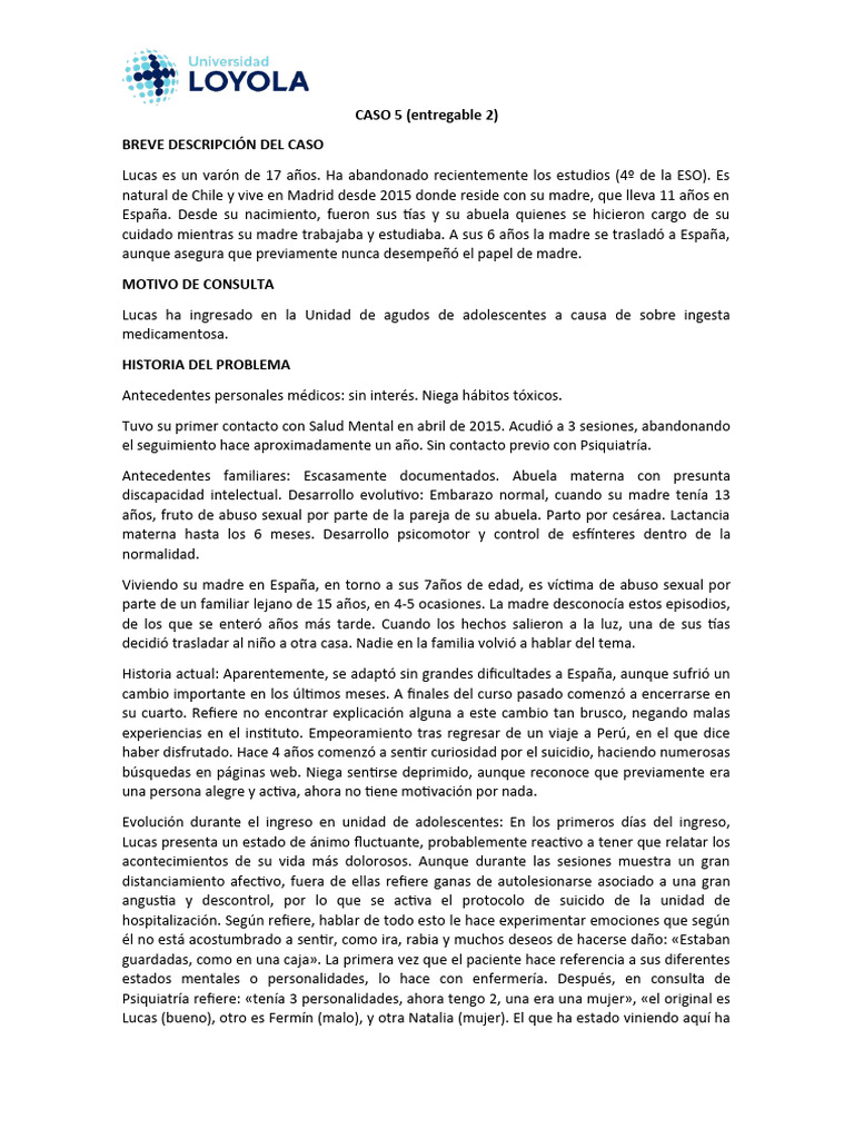 Caso 5 | PDF | Las emociones | Amor