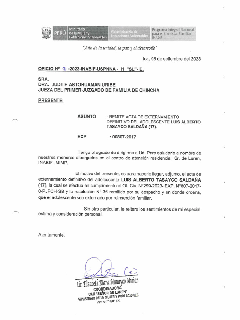 Oficio N°191-2023 | PDF