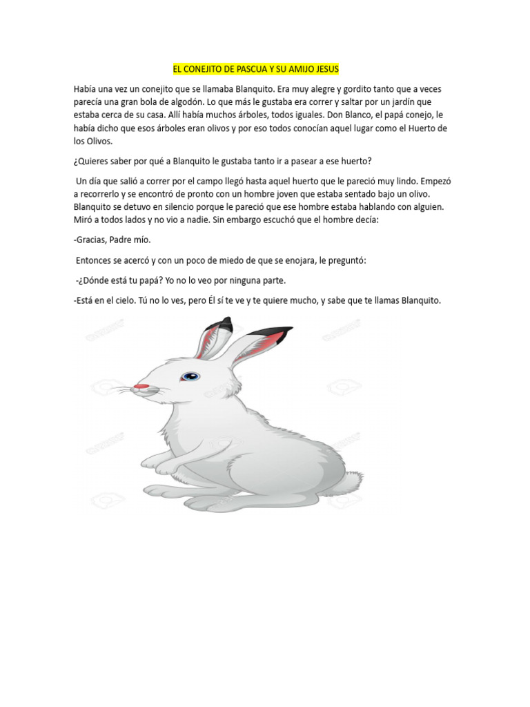 El Conejito de Pascua y Jesús | PDF | Jesús