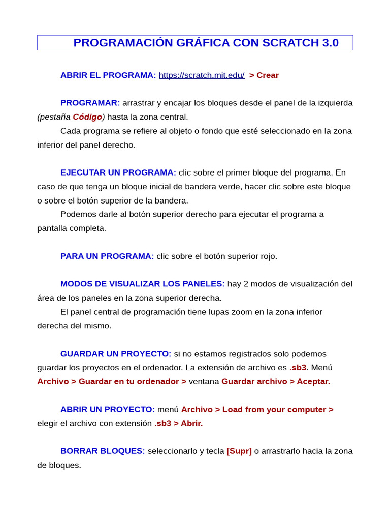 4 Scratch 3 0 | PDF | Scratch (lenguaje de programación) | Archivo de computadora