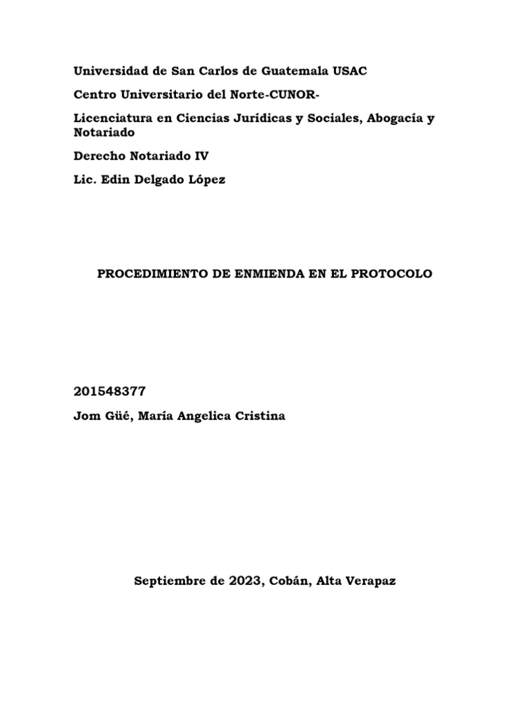 Trabajo de Enmienda en El Protocolo | PDF | Jurisdicción | Separación de poderes