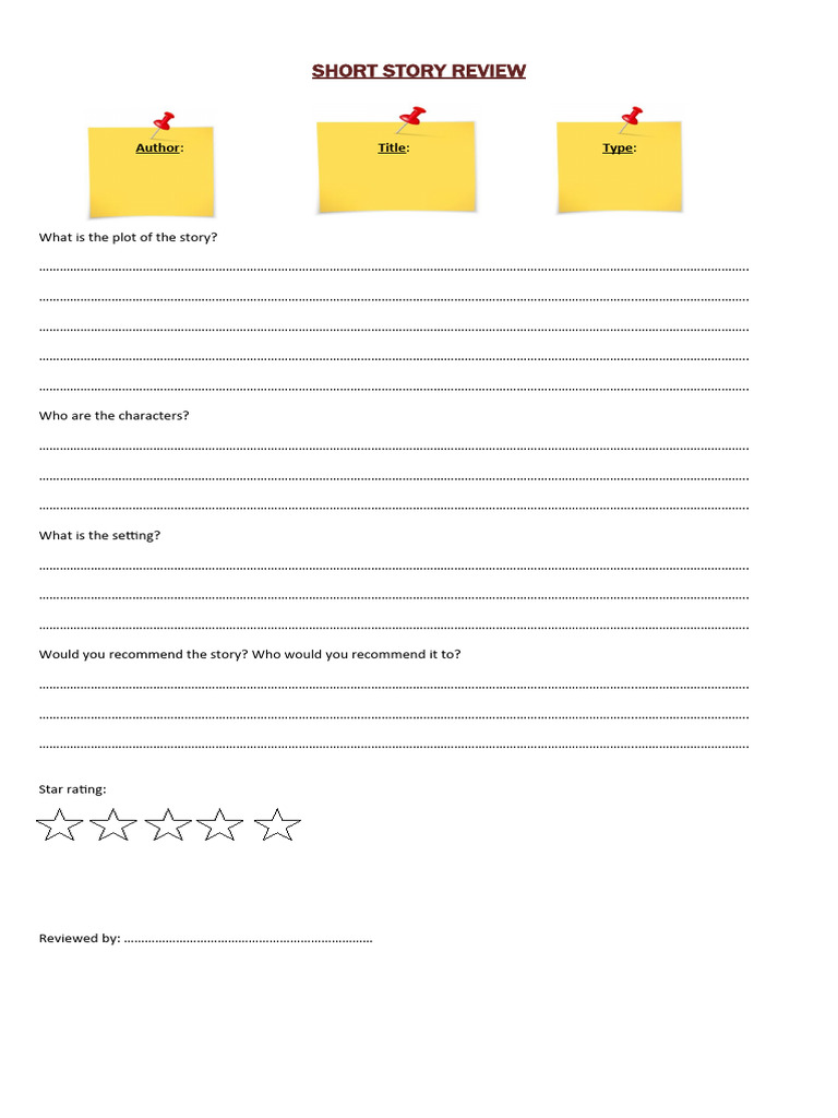 Short Story Review Template | PDF