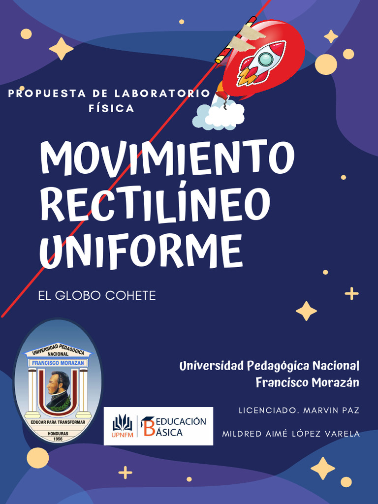 Propuesta - Laboratorio - M.R.U. y El Globo Cohete | PDF | Velocidad ...
