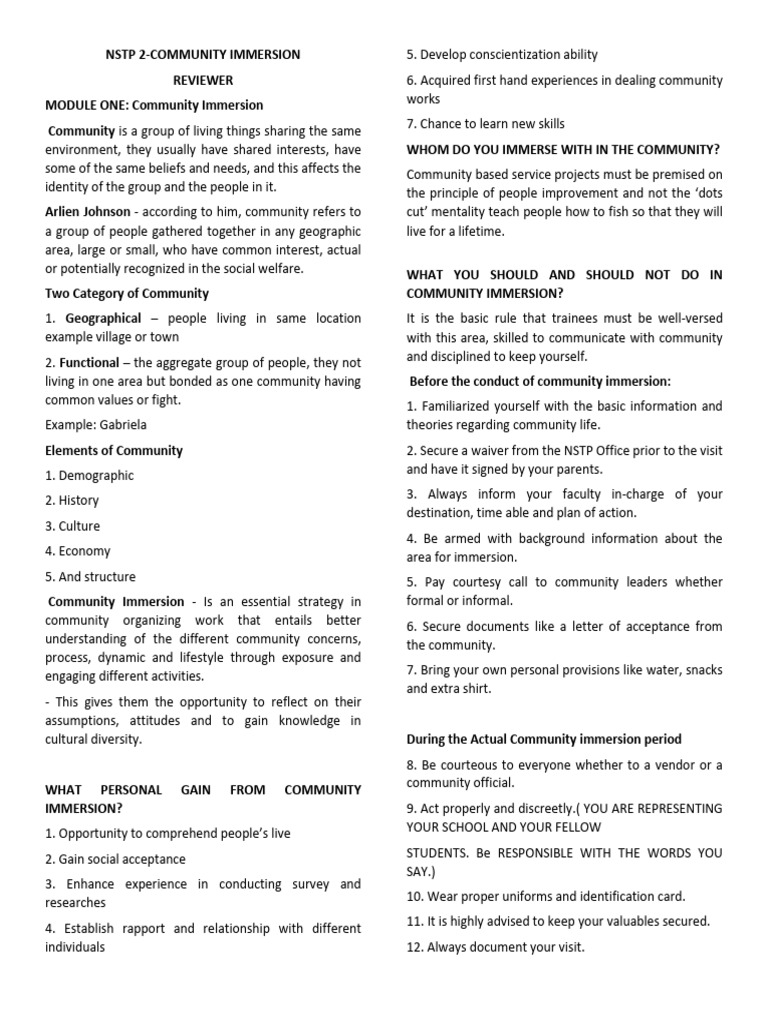 NSTP 2 Riviewer | PDF | Career & Growth