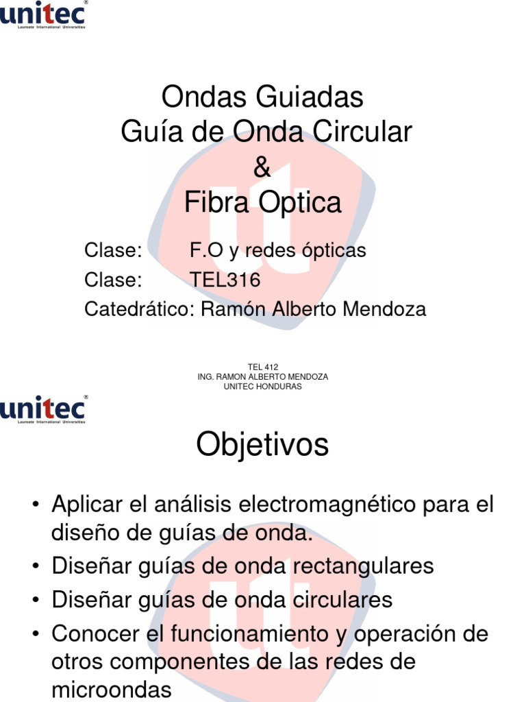 Ondas Guiadas Guia Circular y Fibra Optica | PDF