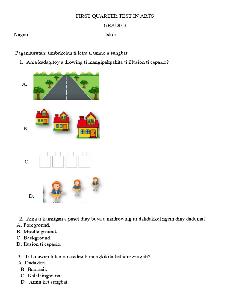 Arts Test Questions | PDF