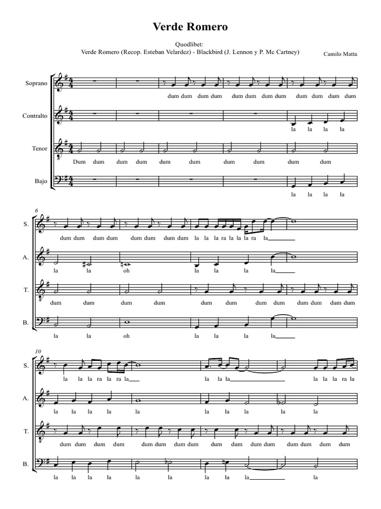 Verde Romero - Partitura Completa | PDF