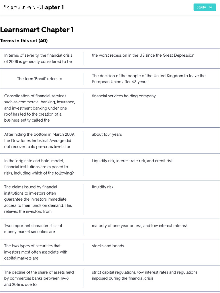 Key Financial Concepts and Events | PDF