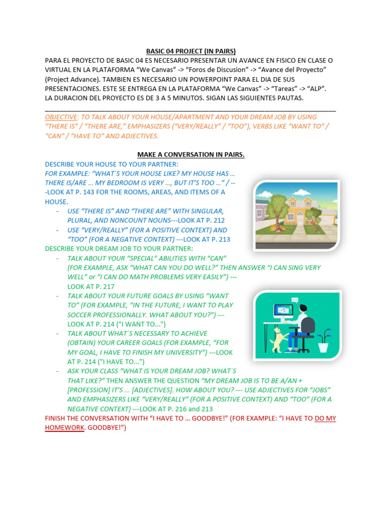 Basic 04 Project (In Pairs) | PDF