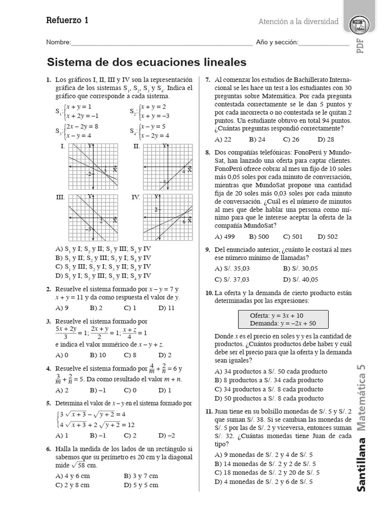 Sistemas Ec Lineales | PDF