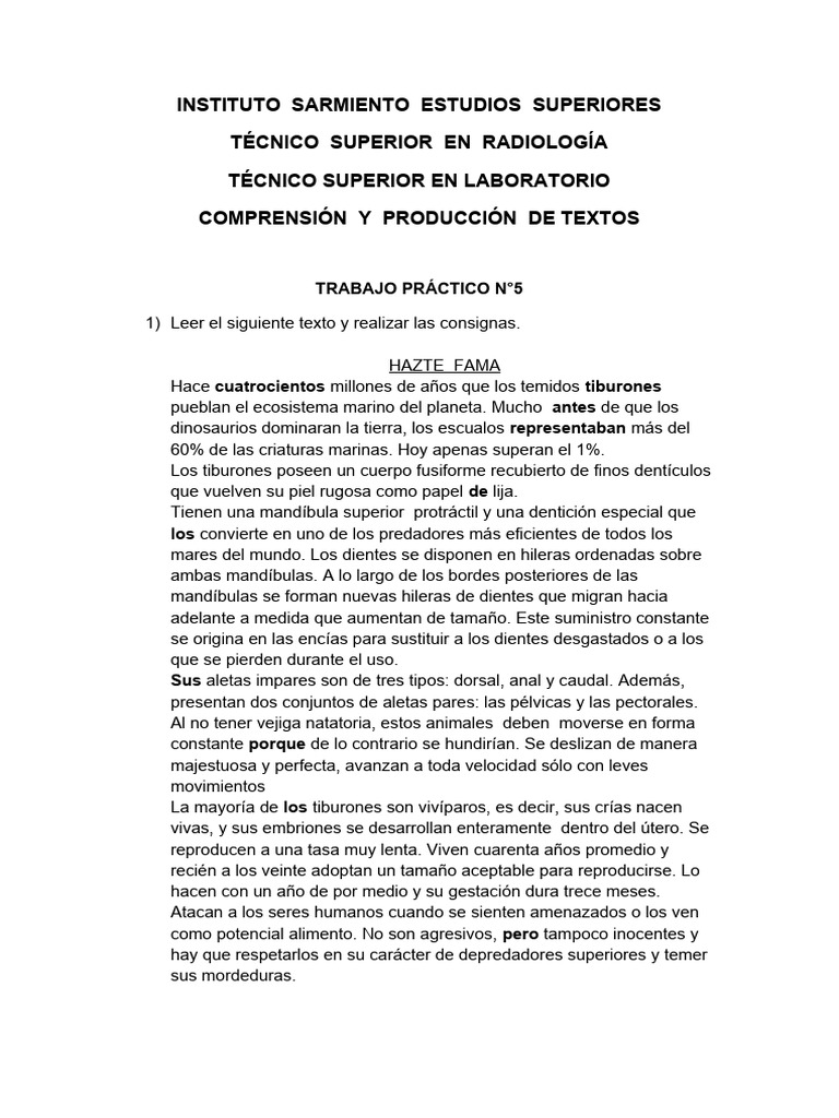 TRABAJO PRACTICO N°5 | PDF