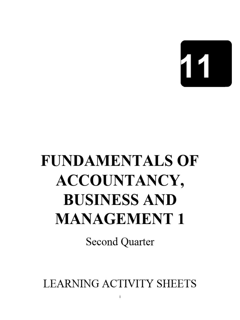 Fabm - Q2 - Las-For Learners | PDF | Debits And Credits | Expense