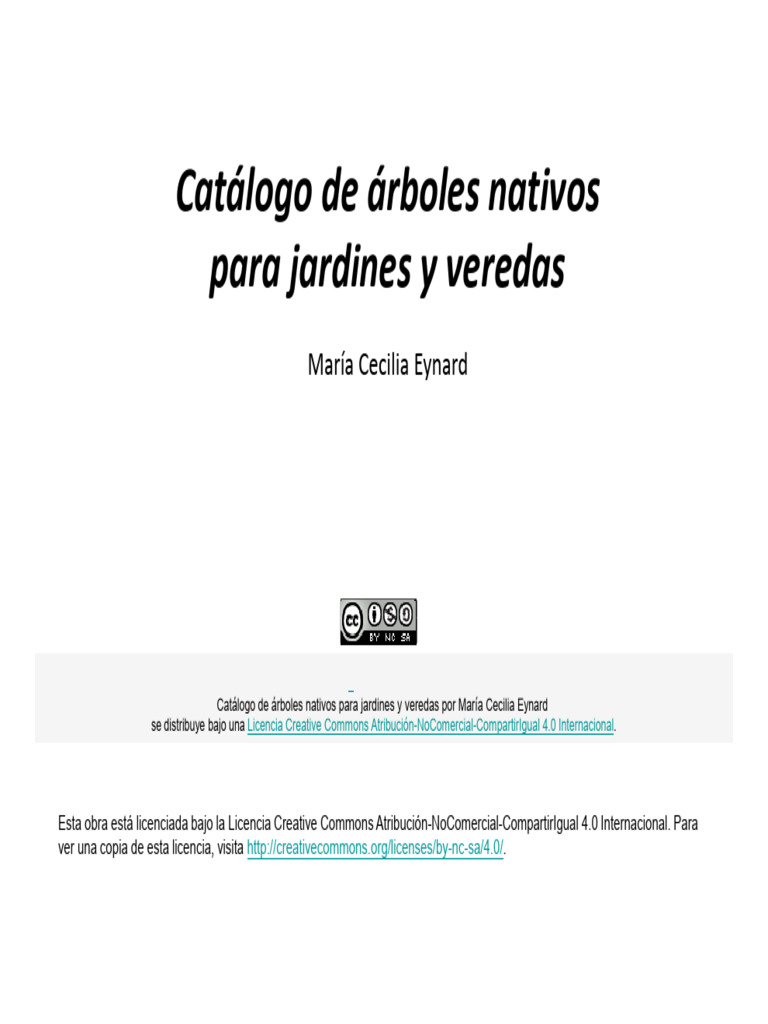 Catalogo Arboles Nativos CC | PDF
