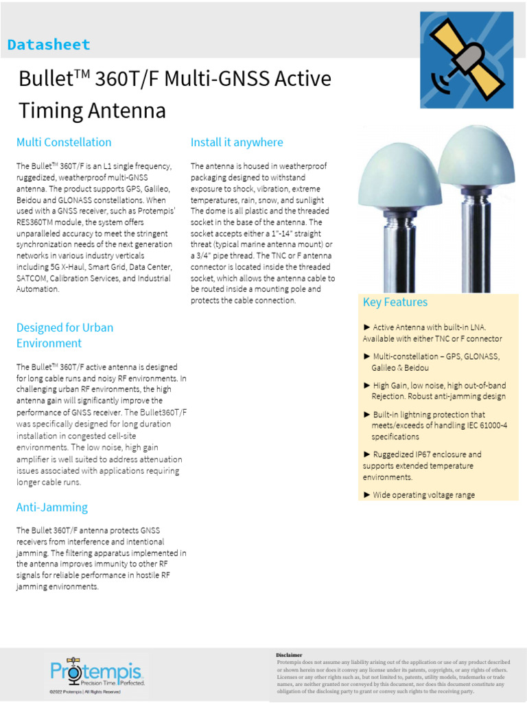 Bullet360T Datasheet | PDF | Coaxial Cable | Decibel