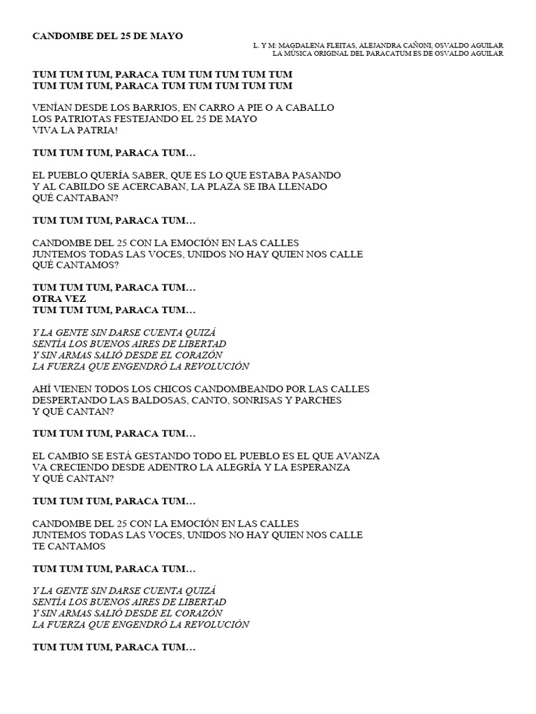 Candombe Del 25 de Mayo | PDF