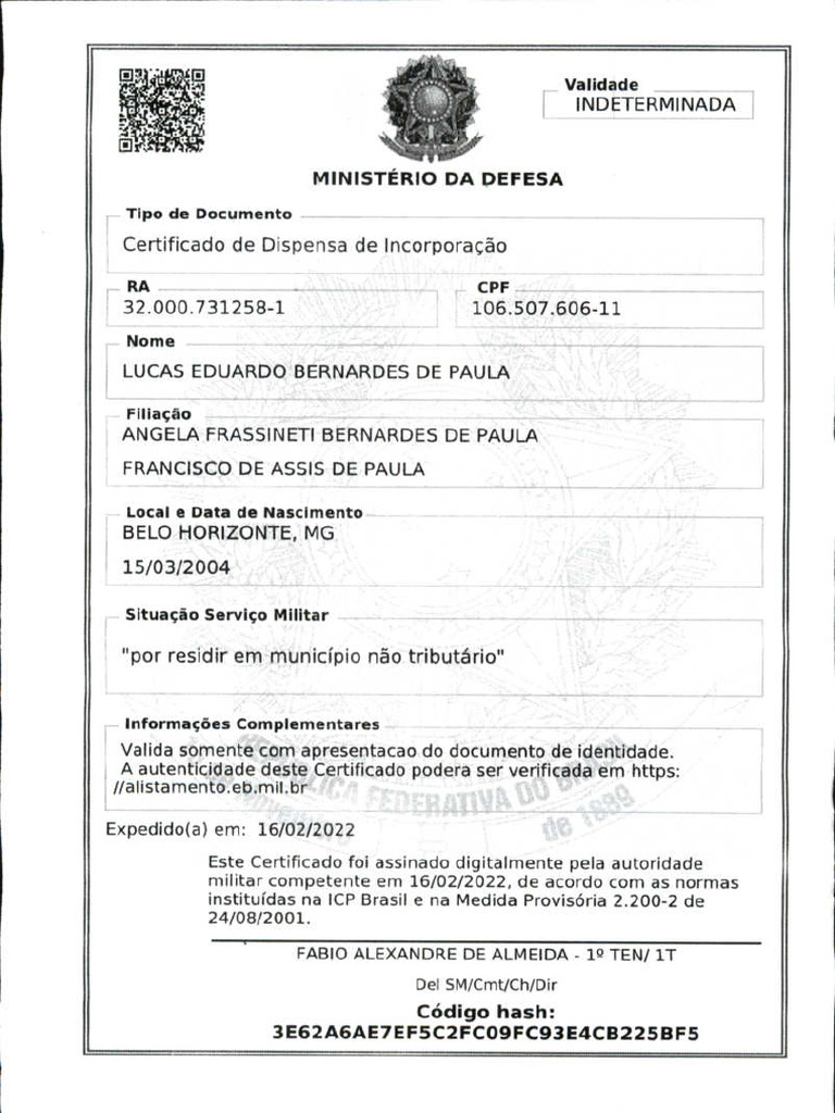 Certificado de Dispensa Da Incorporação | PDF