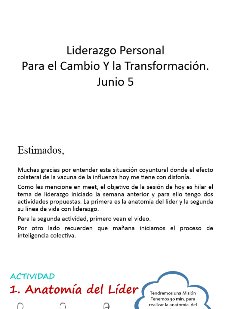 Ejercicio Soy Yo Un Lider Coaching Gerencial | PDF | Liderazgo