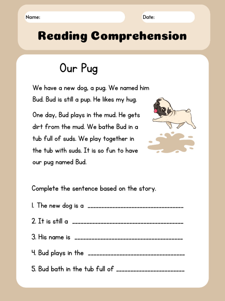 Brown Simple Story Reading Comprehension Worksheet | PDF