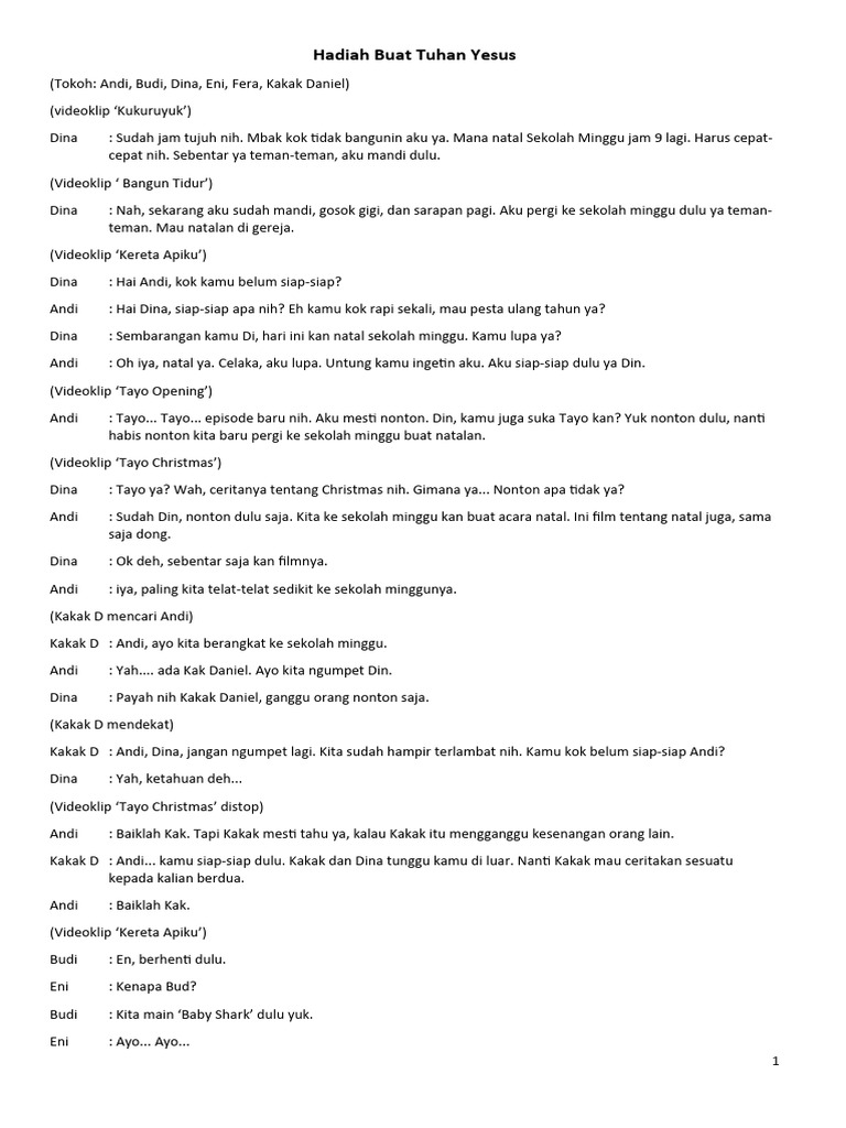 Hadiah Buat Tuhan Yesus | PDF