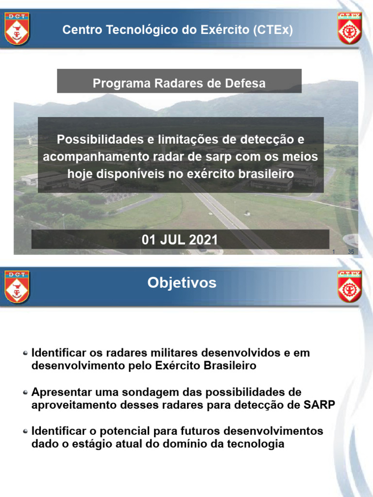 Centro Tecnológico Do Exército (Ctex) | PDF | Radar | Defesa antiaérea