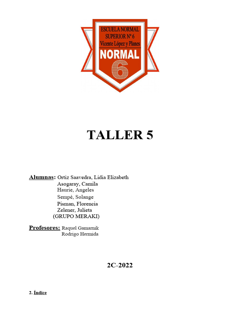 Carpeta Taller 5 2C 2022 Meraki | PDF