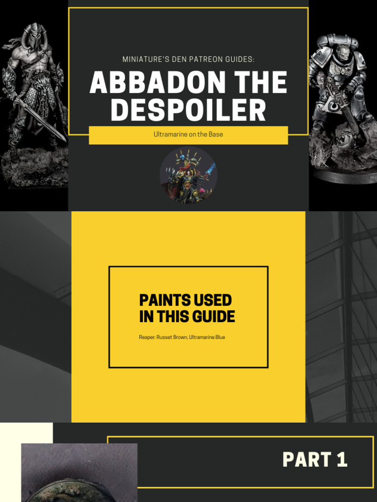 Ultramarine Painting Guide for Abaddon | PDF