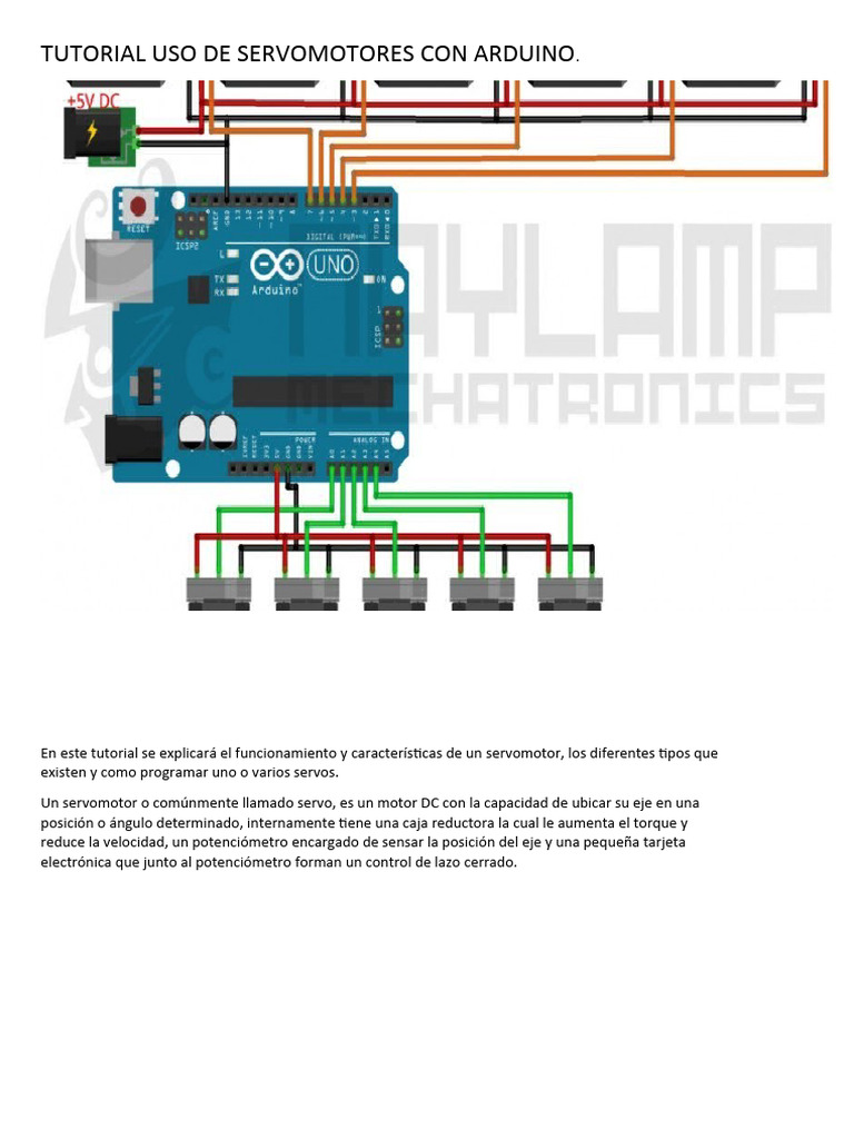 Tutorial Uso de SERVOMOTORES Con Arduino | PDF | Ciencia y matemáticas | Tecnología