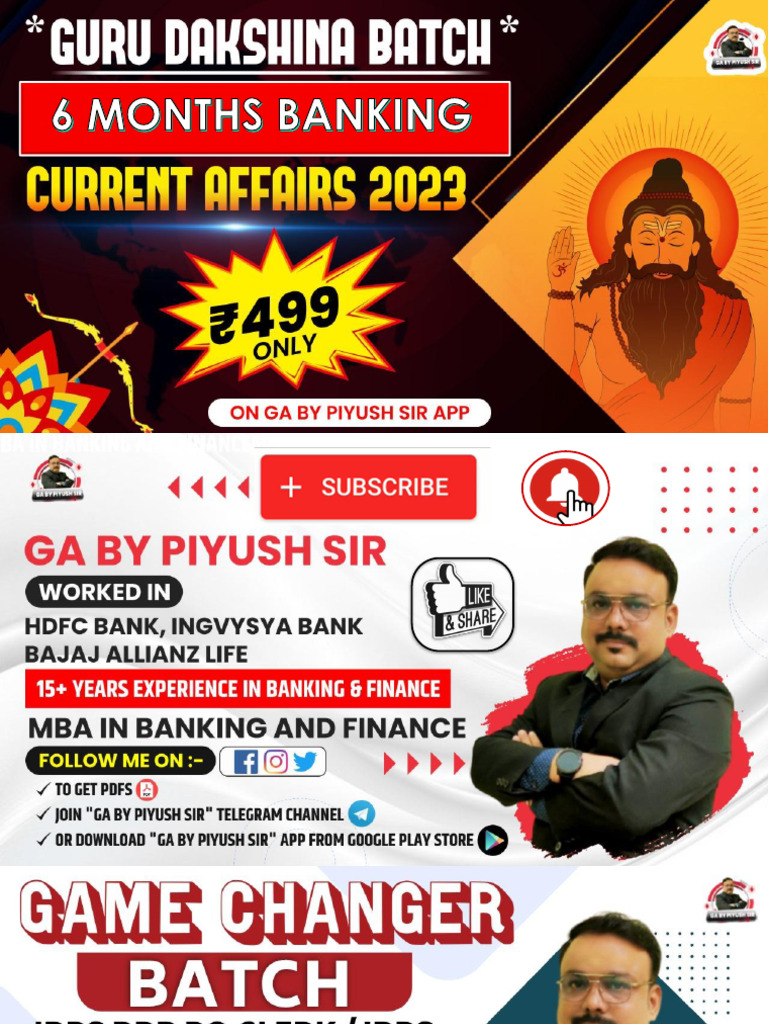 PDF of Guru Dakshina Batch Class 3 Ibps Clerk Mains 2023 Guru Dakshina Batch | PDF