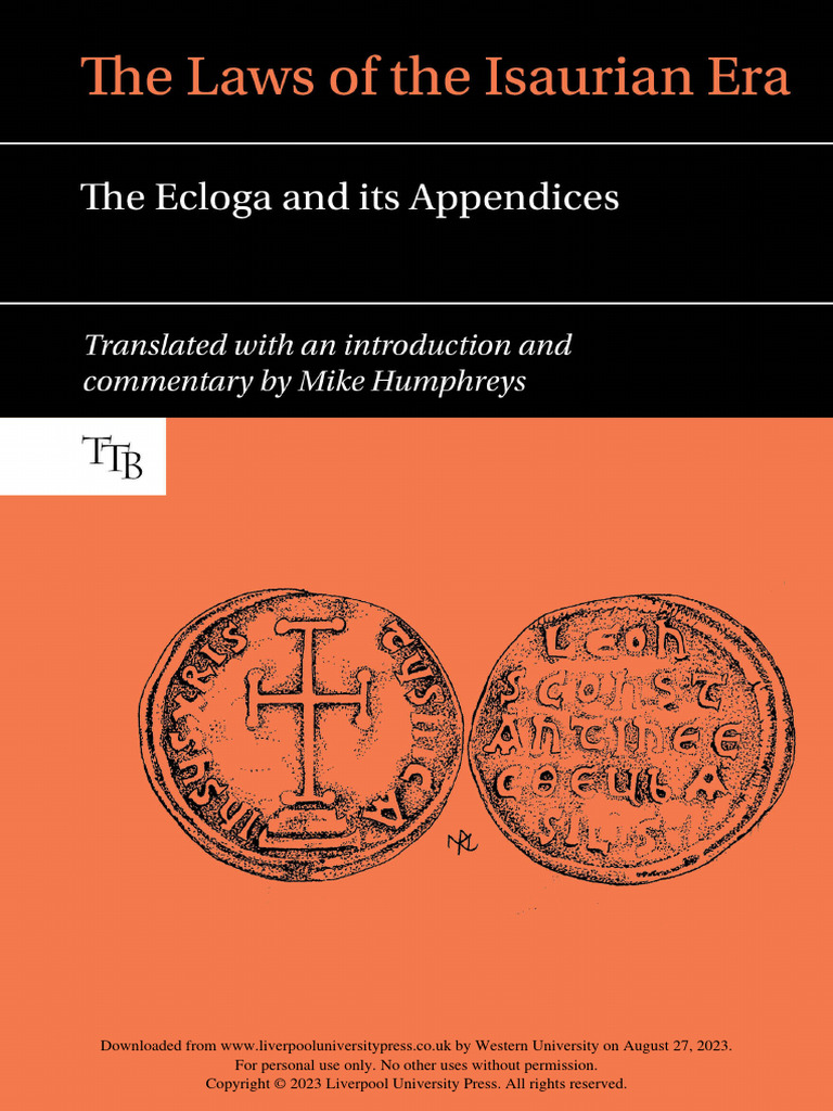 Isaurian Era Laws | PDF | Byzantine Empire | Roman Empire
