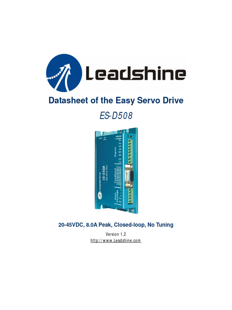ES-D508 Easy Servo Drive Datasheet | PDF