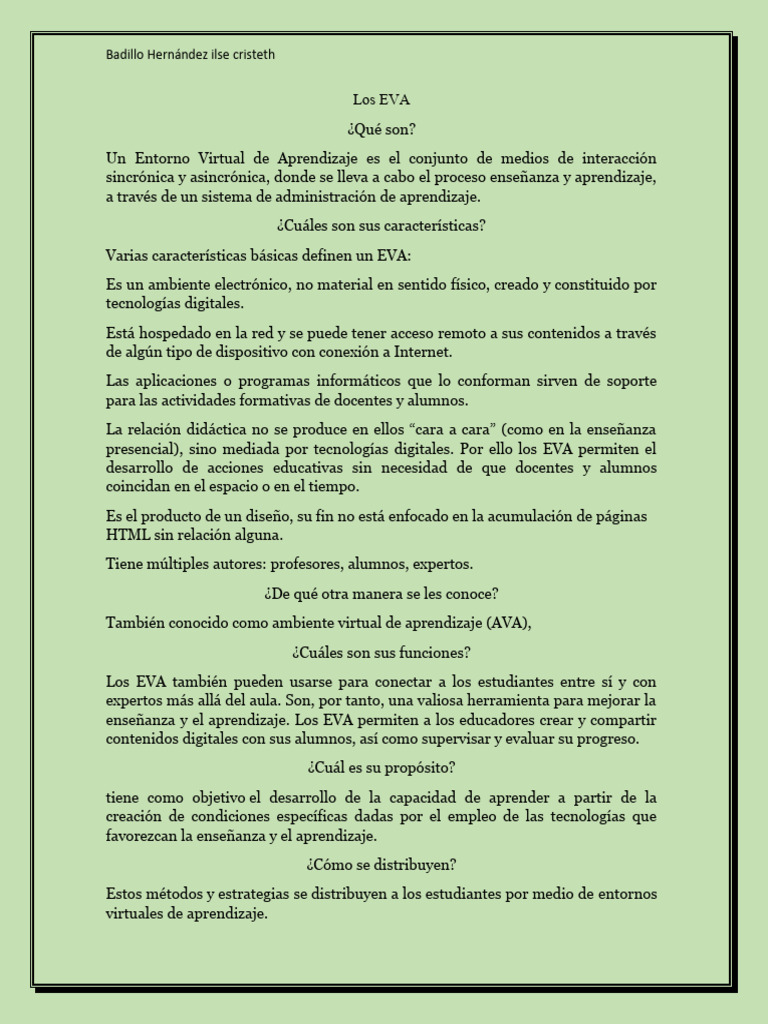 Los Eva | PDF | Enseñando | Aprendizaje