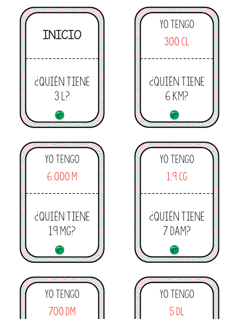 Yo Tengo Quien Tiene Medidas | PDF